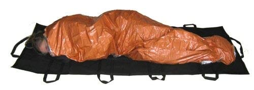 Rescue Essentials Hypothermia Wrap Blanket, Oversized 60" x 96", Mylar/Lightweight Polyethylene Fabric (Orange)