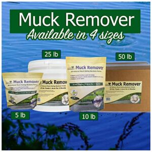 Muck Remover Pellets 5 lb (10 Scoops) | Pond Tablets Treat 1.25 Acres | Lake Muck Remover, Pond Sludge Reducer | Farm Pond Treatment