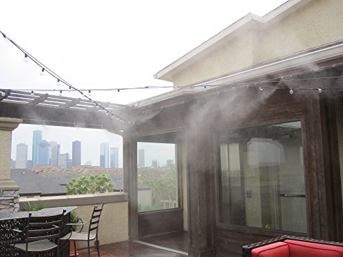 Residential Misting System- Made in USA Pump- 200 psi Mid Pressure Patio Misting System-12 Nozzles Misting System