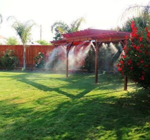 Residential Misting System- Made in USA Pump- 200 psi Mid Pressure Patio Misting System-12 Nozzles Misting System