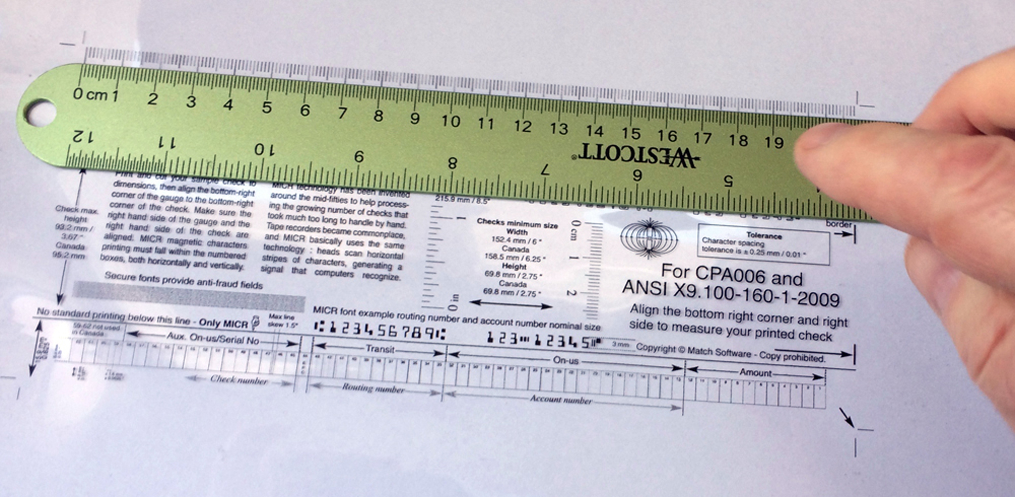 MICR Check Position Gauge : Print it yourself in minutes [Download]