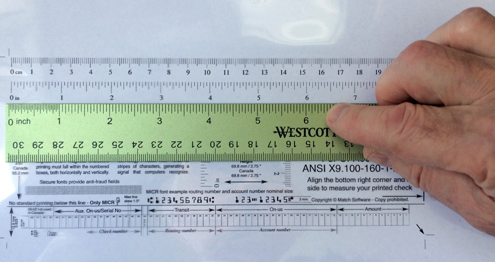 MICR Check Position Gauge : Print it yourself in minutes [Download]