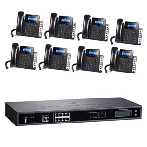 grandstream gxp1628 ip phone 8-units + ucm6208 8 port ip pbx gigabit