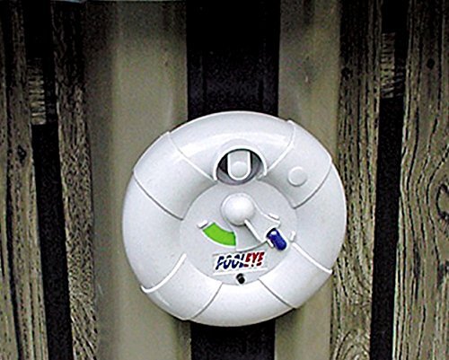 PoolEye Aboveground Pool Immersion Alarm – Battery Powered Water Motion Sensor for up to 24’ Round or 16’ x 32’ Oval, Poolside Siren Only, PE14