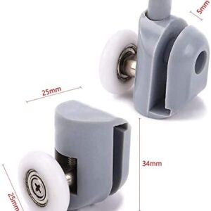 8 Pcs Shower Door Rollers/Runners/Wheels/Pulleys 25mm Diameter Bathroom Replacement Parts