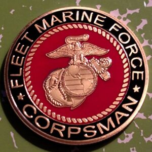 Marine Corps Fleet Marine Force Corpsman Military Challenge Art Coin