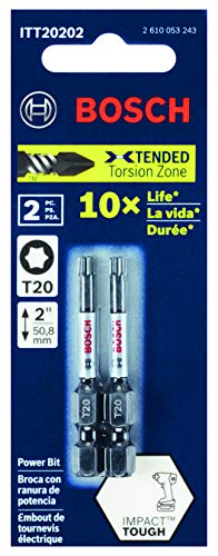 BOSCH ITT20201 1-Piece 2 In. Torx #20 Impact Tough Screwdriving Power Bit