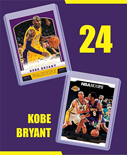 Kobe Bryant (5) Assorted Basketball Cards Bundle - Los Angeles Lakers Trading Cards - MVP # 24