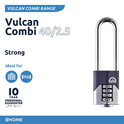 Squire 40/2.5 Vulcan Combi 40 2.5 Combination Padlock, 40mm, Blue