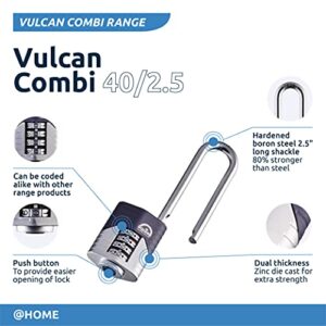 Squire 40/2.5 Vulcan Combi 40 2.5 Combination Padlock, 40mm, Blue