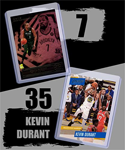 Kevin Durant (5) Assorted Golden State Warriors Thunder Basketball Cards NBA Trading Card Brooklyn Nets Gift Bundle - # 35