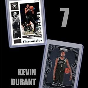 Kevin Durant (5) Assorted Golden State Warriors Thunder Basketball Cards NBA Trading Card Brooklyn Nets Gift Bundle - # 35