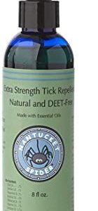 Nantucket Spider Extra Strength Tick Repellent Spray - 8 fl oz | Deet Free, Natural Tick Repellent for People | Made in The USA with 100% Organic Essential Oils