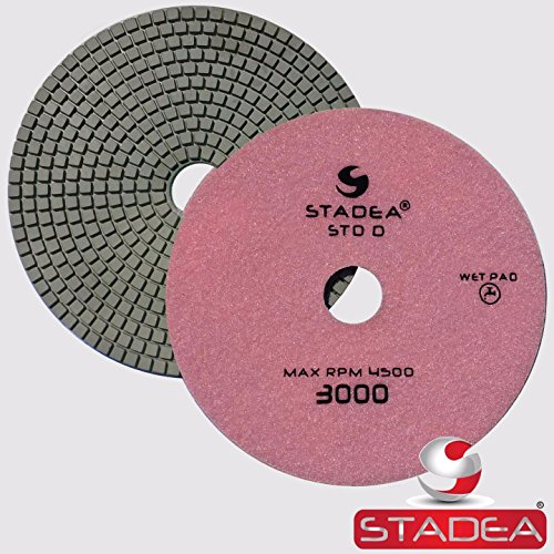 Stadea PPW253B Diamond Polishing Pad 7 Inch Grit 200 For Marble Concrete Stones Terrazzo Granite Floor Polishing