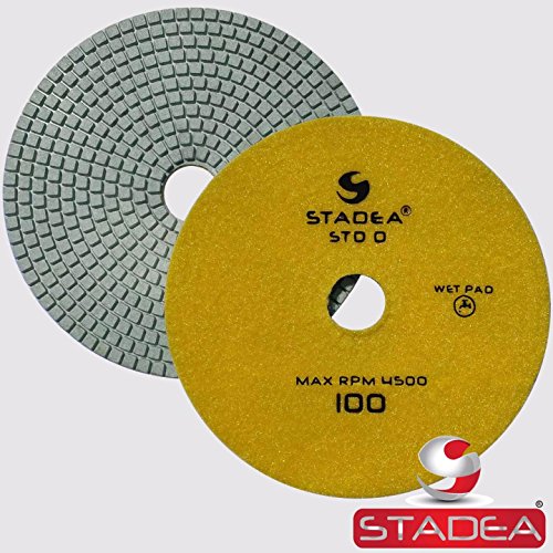 Stadea PPW253B Diamond Polishing Pad 7 Inch Grit 200 For Marble Concrete Stones Terrazzo Granite Floor Polishing