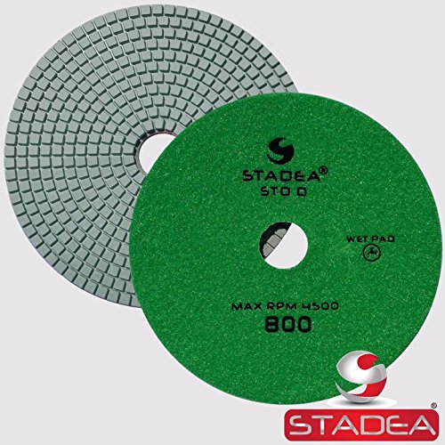 Stadea PPW253B Diamond Polishing Pad 7 Inch Grit 200 For Marble Concrete Stones Terrazzo Granite Floor Polishing