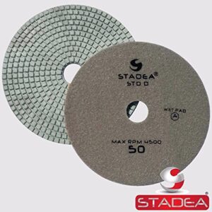 Stadea PPW253B Diamond Polishing Pad 7 Inch Grit 200 For Marble Concrete Stones Terrazzo Granite Floor Polishing