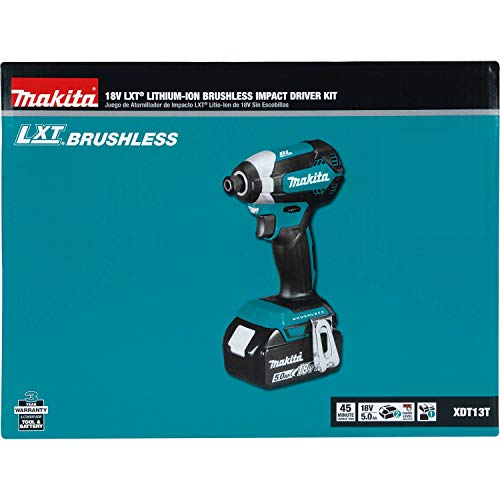 Makita Maktia XDT13T 18V LXT Lithium-Ion Brushless Cordless Impact Driver Kit (5.0Ah)