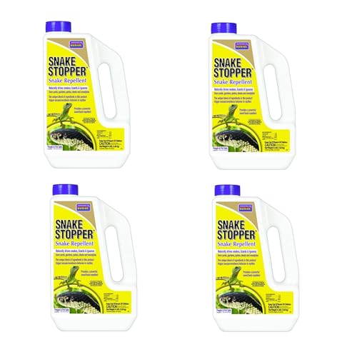 Bonide 8754 Snake Stopper Snake Repellent, 4 lbs lbs. Ready-to-Use Granules, Outdoor Deterrent for Snakes, - Quantity 4