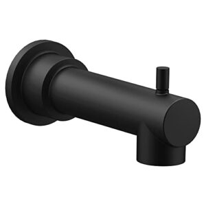 moen align matte black tub shower diverter spout, 172656bl