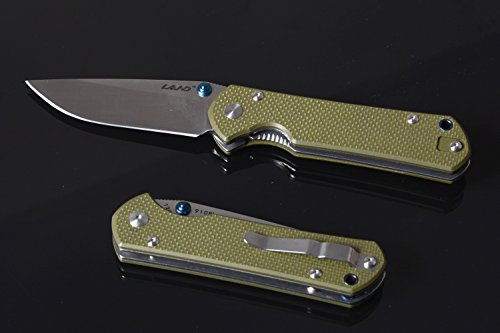 Sanrenmu Land 911 Pocket Knife Folding Knife 12C27 Blade G10 Handle Liner Lock Pocket EDC Knife (Army Green,G10)