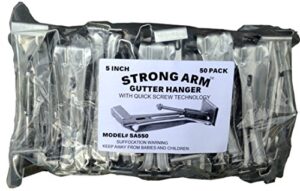 quick screw 5" 50 pack heavy duty hidden rain gutter bracket hook hangers with clip