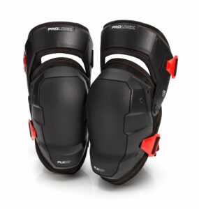 prolock weight-dispersing foam knee pads with thigh stabilization, ideal for flooring/roofing, adjustable (1 pair)