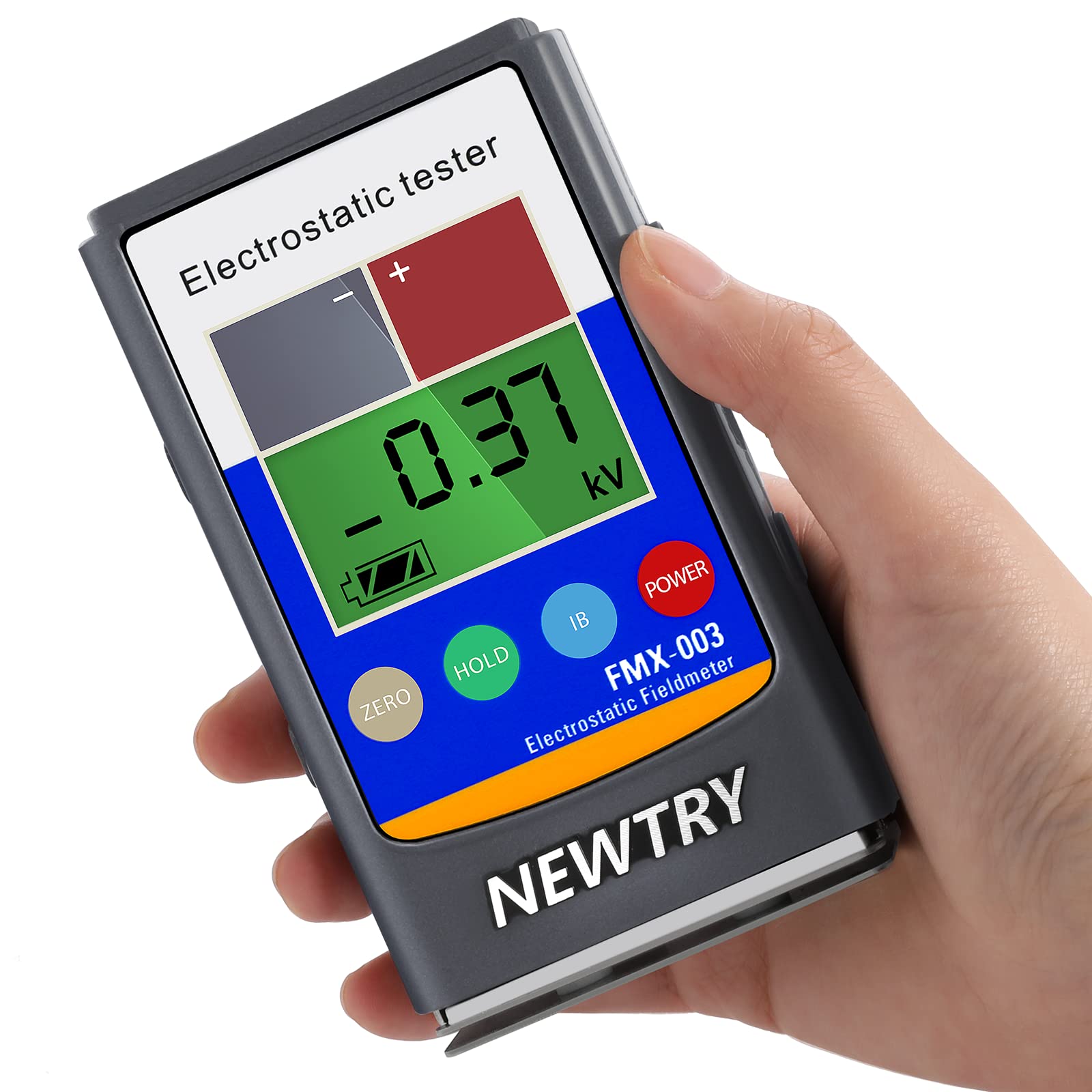 NEWTRY Electrostatic Field Meter Static Meter 0-20KV Electrostatic Meter Tester 0-200V Static Field Meter for Fiber Yarn Fabric Carpet Board Paper Rubber