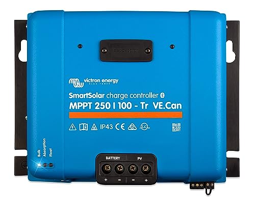 Victron Energy SmartSolar MPPT Tr VE.Can 250V 100 amp 12/24/36/48-Volt Solar Charge Controller (Bluetooth)