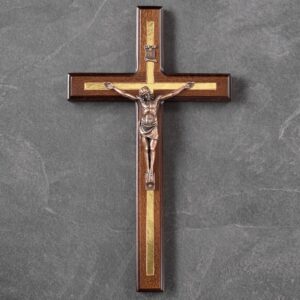 Crucifix Wall Cross - Handmade Wood Cross Wall Decor - Catholic Crucifix - 12 Inch