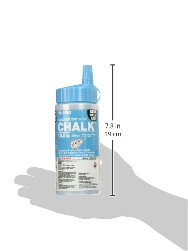 TAJIMA Micro Chalk - Fluorescent Blue 10.5 oz (300g) Ultra-Fine Snap-Line Chalk with Durable Bottle & Easy-Fill Nozzle - PLC2-FB300