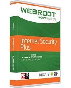 webroot internet security plus | 2017 (1 pc- 1 year) no cd- only key via email