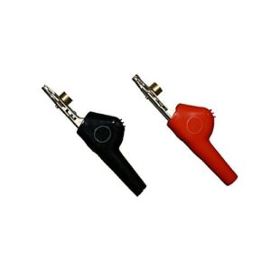 testhelper tp330 alligator clip bed of nail and single spike angled nose large test probe 1 pair red/black