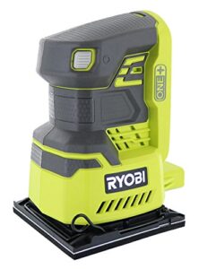 ryobi p440 one+ 18v lithium ion 12,000 rpm 1/4 sheet palm sander w/ onboard dust bag and included sanding pads (battery not included, power tool only)