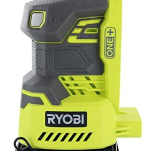 Ryobi P440 One+ 18V Lithium Ion 12,000 RPM 1/4 Sheet Palm Sander w/ Onboard Dust Bag and Included Sanding Pads (Battery Not Included, Power Tool Only)