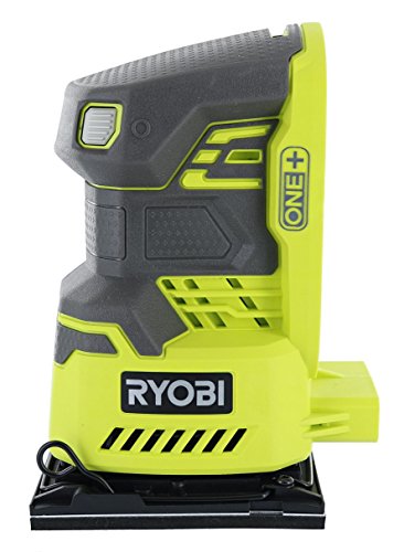 Ryobi P440 One+ 18V Lithium Ion 12,000 RPM 1/4 Sheet Palm Sander w/ Onboard Dust Bag and Included Sanding Pads (Battery Not Included, Power Tool Only)