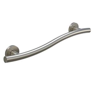 keeney gb2022-16bn wave grab bar 1.25 dia x 16 in., brushed nickel