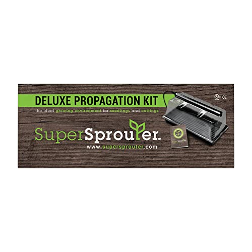 Super Sprouter Deluxe Propagation Kit for Starting Seeds or Cuttings, Includes Humidity Dome, Tray, Grow Light, and Booklet