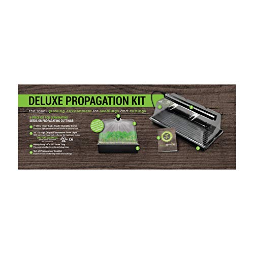 Super Sprouter Deluxe Propagation Kit for Starting Seeds or Cuttings, Includes Humidity Dome, Tray, Grow Light, and Booklet