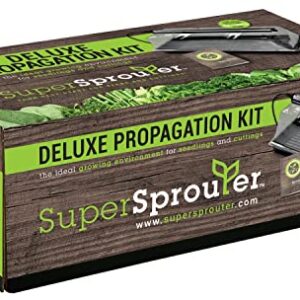 Super Sprouter Deluxe Propagation Kit for Starting Seeds or Cuttings, Includes Humidity Dome, Tray, Grow Light, and Booklet