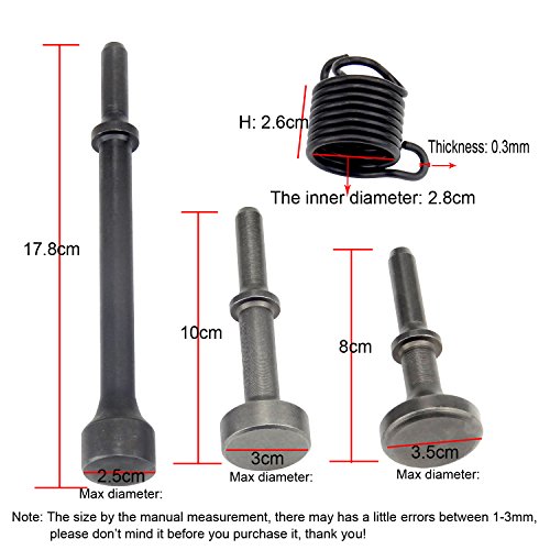 Hanperal 3Pcs Smoothing Pneumatic Air Hammer Pneumatic Chisel bit Set