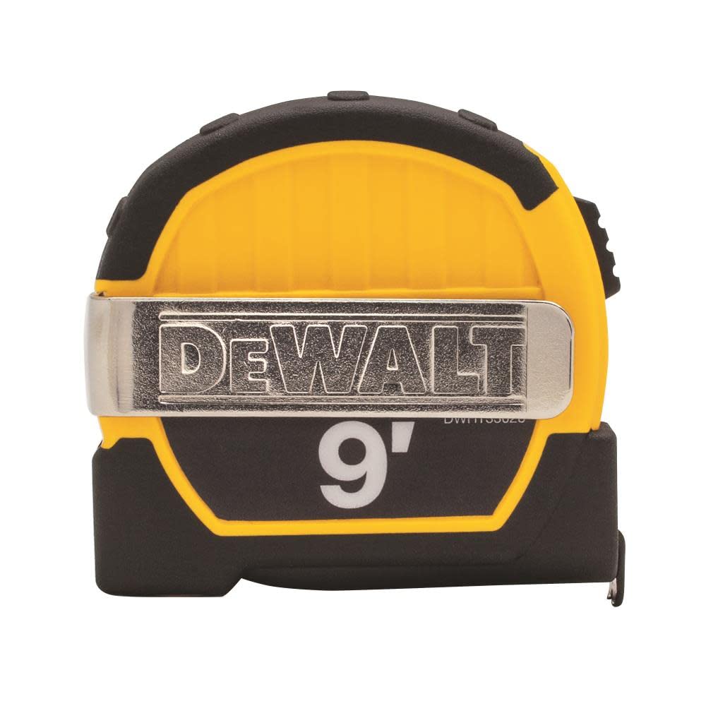 DEWALT DWHT33028M 9ft. Magnetic Pocket Tape Measure, Black and Yellow