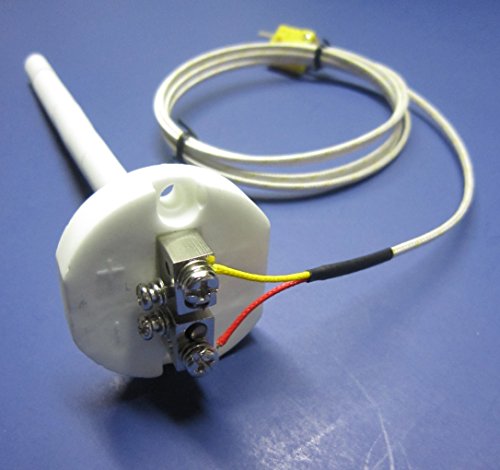 High Temperature k-Type Thermocouple Sensor Ceramic Kiln Furnace with Connector Plate and Hook up Cable 1999F 2372F 1300C CR-07