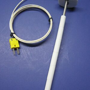 High Temperature k-Type Thermocouple Sensor Ceramic Kiln Furnace with Connector Plate and Hook up Cable 1999F 2372F 1300C CR-07