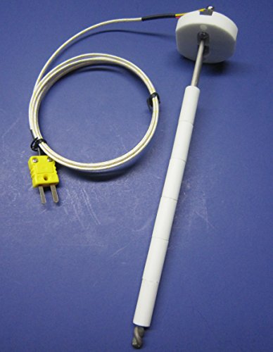 High Temperature k-Type Thermocouple Sensor Ceramic Kiln Furnace with Connector Plate and Hook up Cable 1999F 2372F 1300C CR-07