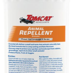 Tomcat Repellents Animal Repellent Granules1 - Repels Rabbits, Squirrels, Groundhogs and Other Small Animals, Contains Essential Oils, Long Lasting, No Stink, Rain-Resistant, 2 lbs.