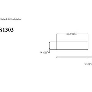 Dawn NIGS1303 Glass Support Plate for Shower Niche, Clear Glass