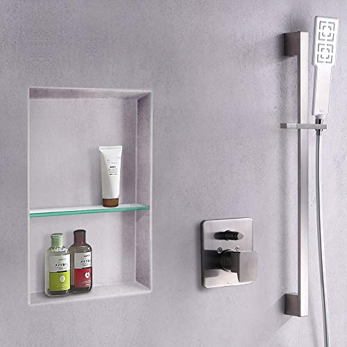 Dawn NIGS1303 Glass Support Plate for Shower Niche, Clear Glass