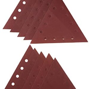 WEN 6377SP120 120-Grit Hook & Loop 11-1/4-Inch Triangle Drywall Sander Sandpaper, 10 Pack