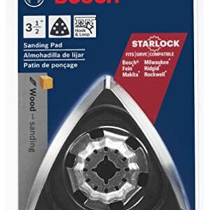 BOSCH OSL350SPD 1-Piece 3-1/2 In. Starlock Oscillating Multi Tool Wood Hook-and-Loop Delta Sanding Pad for Multipurpose Sanding Applications in Plywood, Hardwoods, Softwoods